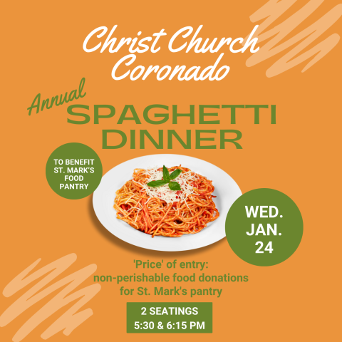 Annual Spaghetti Dinner @ Christ Church | St. Mark’s Episcopal Church ...
